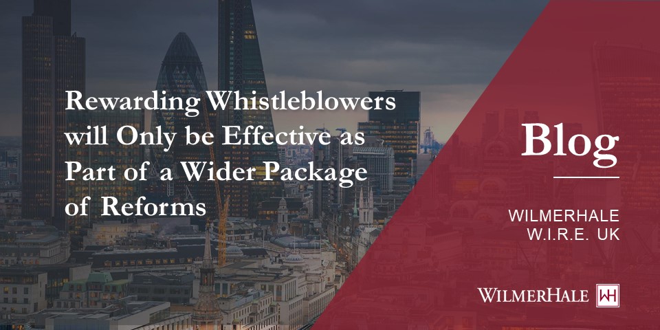 Rewarding Whistleblowers Will Only be Effective as Part of a Wider ...