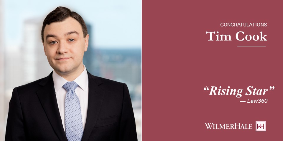 Tim Cook Named a Law360 Rising Star