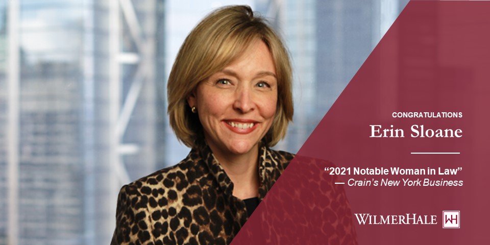 Crain’s New York Business Names Erin Sloane a 2021 Notable Woman in Law