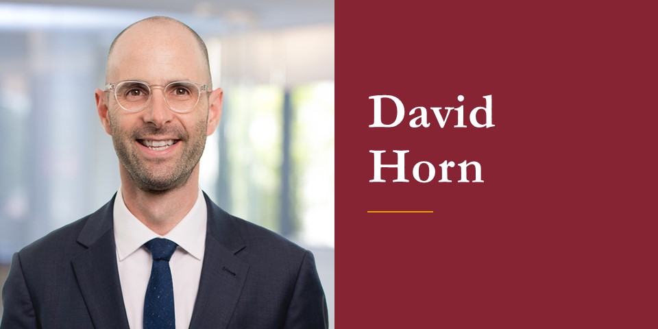 David Horn, Former Treasury Official, Rejoins WilmerHale, Further ...